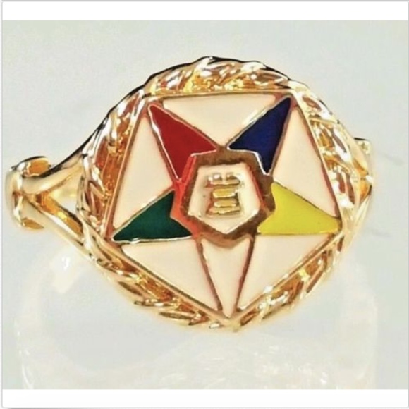 Unbranded | Jewelry | Gold Plated Eastern Star Masonic Ring Size 9 1 ...